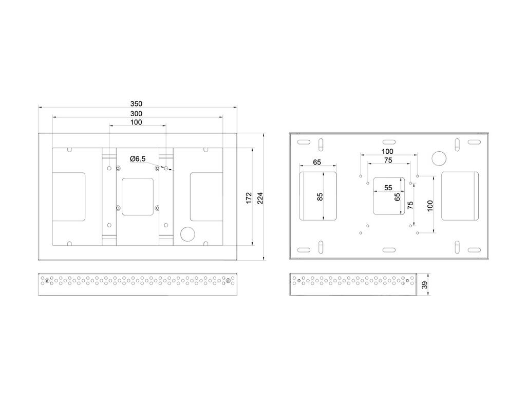Multibrackets Pro Enclosure samsung QB13 Hvit, Passer Samsung QB13R og ...