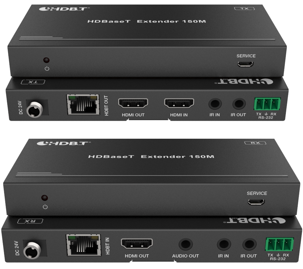 Stoltzen SHE605 HDBaseT™ 4K60 Kit 18Gbps, Audio Deembed, 150/120m, PoC ...