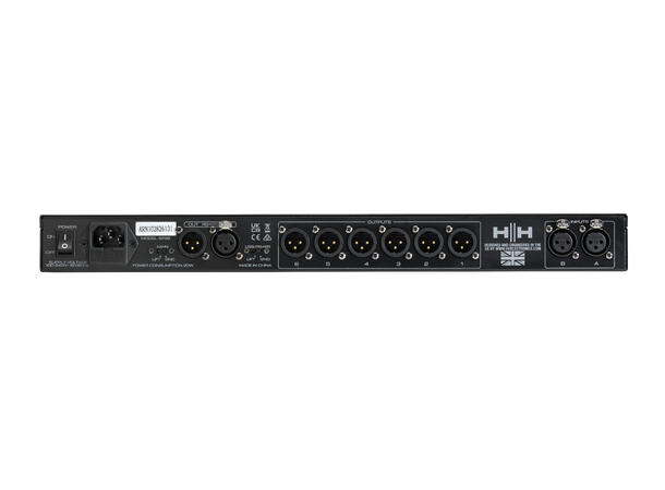 HH Høyttalerprosessor SP26 2 inn 6 ut Full DSP USB RS485 24 bit 48 KHz ...